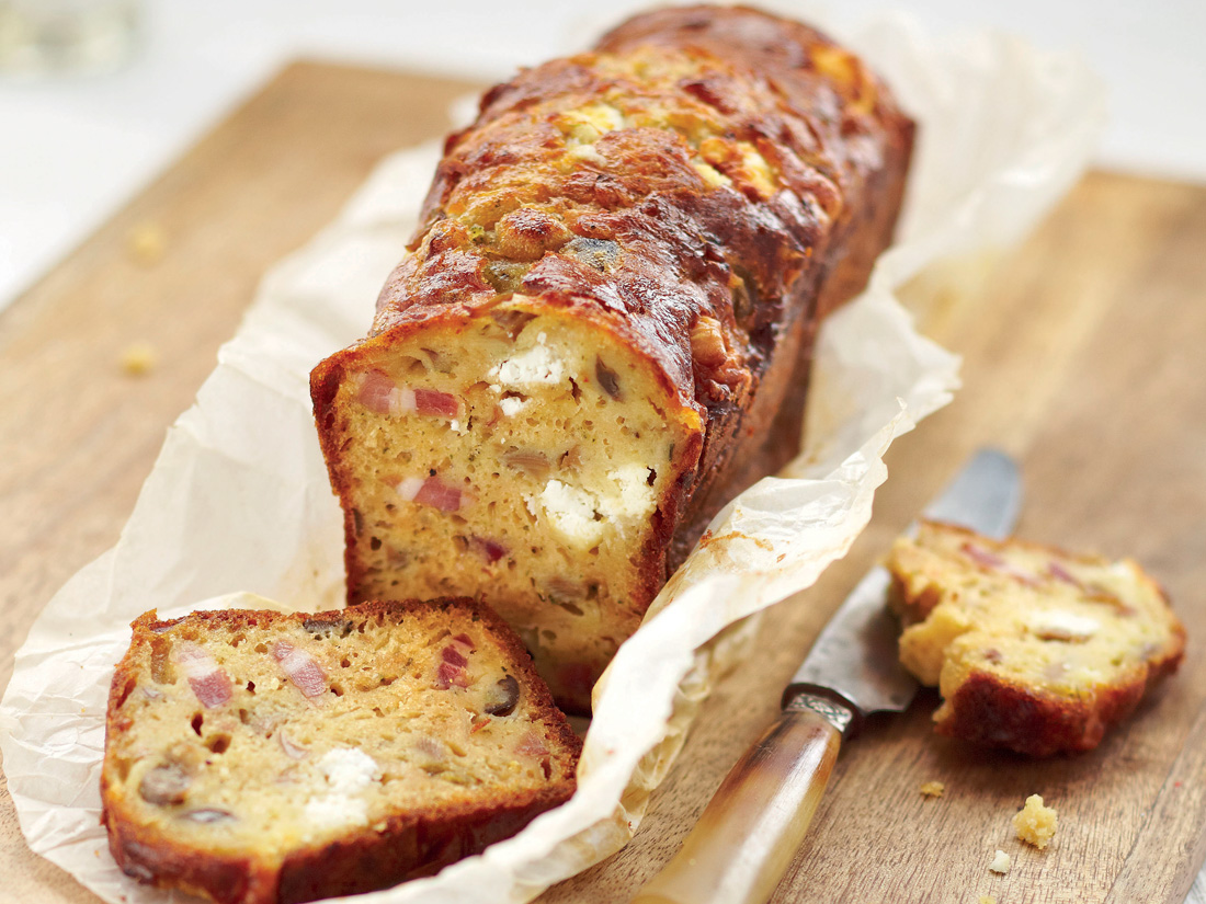 Cake champignons, chèvre & lardons - Agence BPA